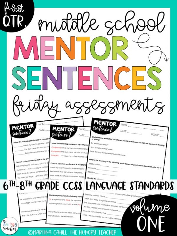 Using Mentor Sentences to Teach Grammar in Middle School - The Hungry ...