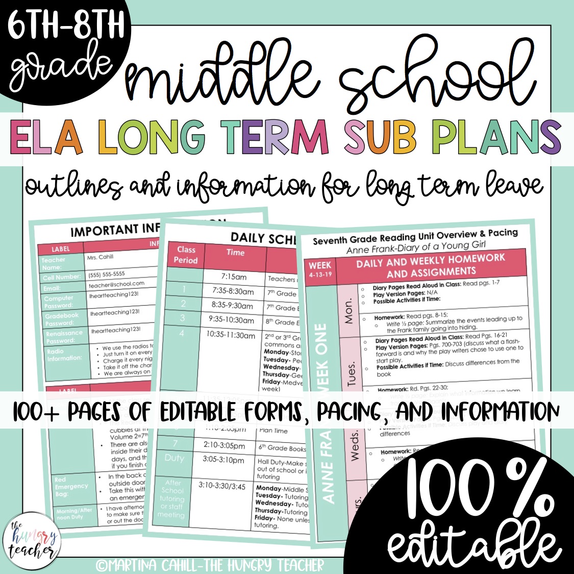 Maternity Leave Planning and Editable Resources for Teachers - The ...