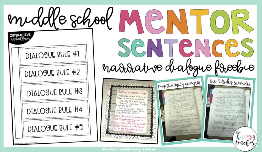 Middle School Writing Teaching Ideas Resources - The Hungry Teacher