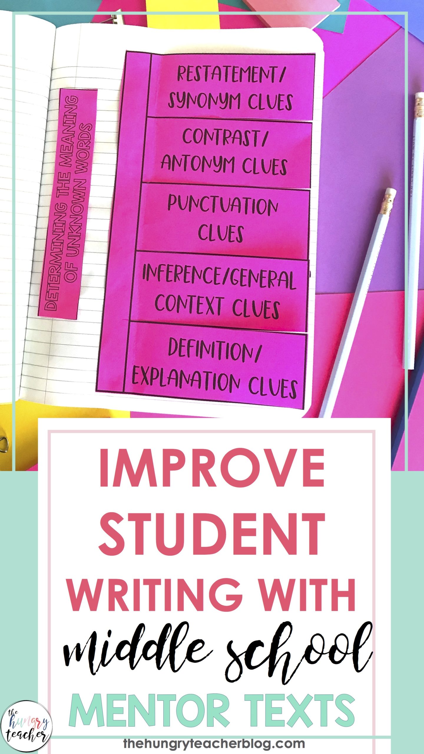 Using Middle School Novel Mentor Texts and Mentor Sentences for Middle ...