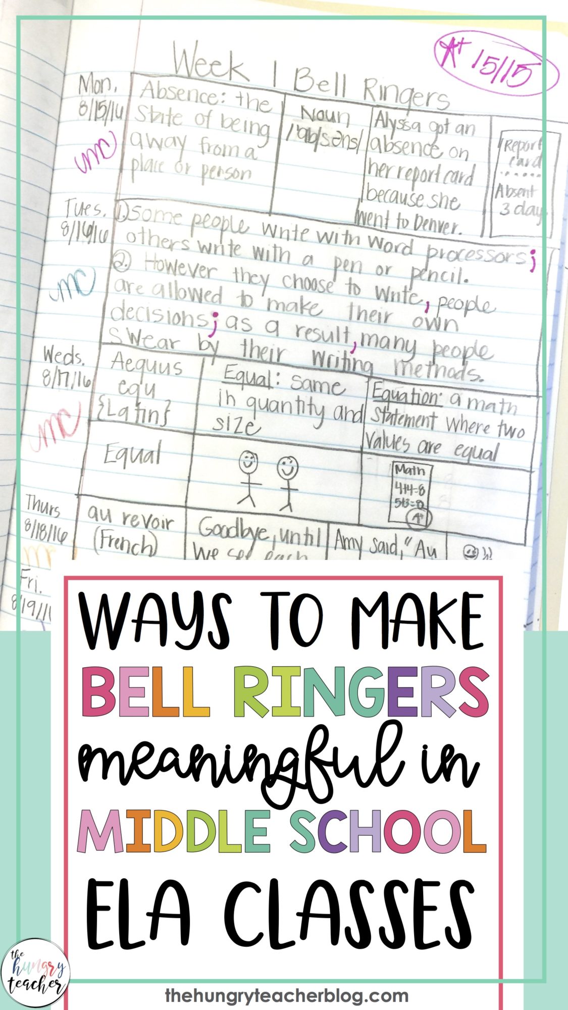 Ways to Make Bell Ringers Meaningful In Middle School - The Hungry Teacher
