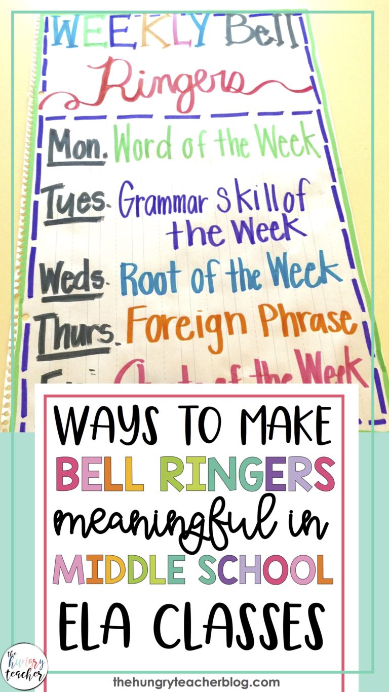 Ways to Make Bell Ringers Meaningful In Middle School - The Hungry Teacher