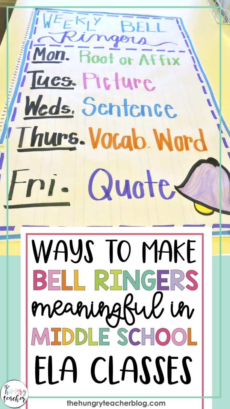 Ways to Make Bell Ringers Meaningful In Middle School - The Hungry Teacher