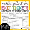 7th 8th | Literature | Nonfiction | Grammar | Exit Tickets | Assessment ...