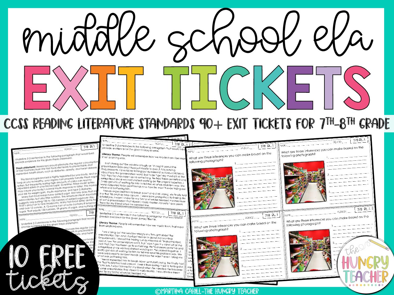 7th 8th | Literature | Nonfiction | Grammar | Exit Tickets | Assessment ...