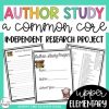Author Study Independent Project (Common Core Aligned for 4th, 5th, and ...