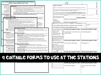 Back to School Stations Middle School and High School - Editable - The ...