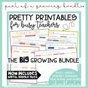 Digital Google Monthly Calendar Checklists Pretty Paper - The Hungry ...