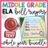ELA Bell Ringers Middle School BIG Bundle- Grammar, Inferences, Roots ...