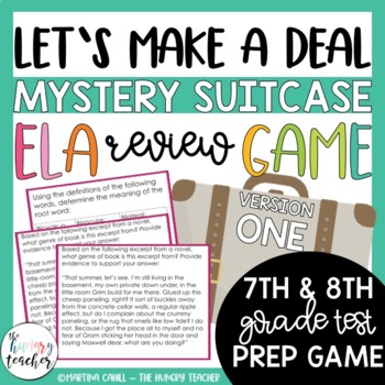 Middle School ELA Review Game ELA Test Prep 7th 8th Grade ELA Review ...