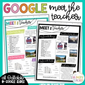 Editable Digital Infographic Google Meet the Teacher Templates - The ...