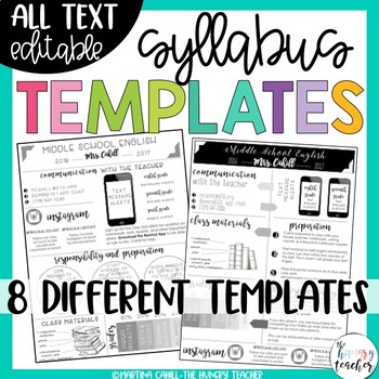 Editable Newsletter Meet the Teacher and Syllabus {3 Resource BUNDLE ...