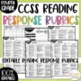 Editable Reading Response Rubrics for Literature and Discussions for ...