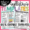 Editable Syllabus Template 6 Different Editable Syllabus Infographic ...