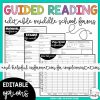 Guided Reading in Middle School Forms and Recording Sheets - The Hungry ...