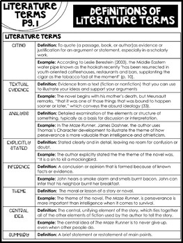 Literature, Non-Fiction, Writing, Grammar Reference Sheets {6th, 7th ...