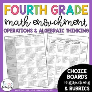 Math Enrichment Boards for Fourth Grade {All Standards} - The Hungry ...