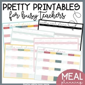 Meal Planning and Grocery Lists Pretty Printables for Busy Teachers ...