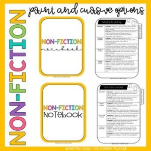 Middle School Non-Fiction Reference Pages Notebook Tabs Interactive ...