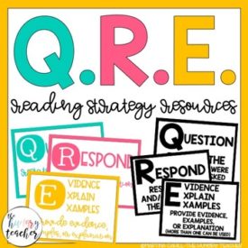 QRE Reading Strategy Posters and Student Bookmarks - The Hungry Teacher