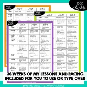 Self-Contained Editable Pacing Guide Curriculum Map for Long Term ...