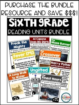 Sixth Grade Reading Unit - Al Capone Does My Shirts - The Hungry Teacher