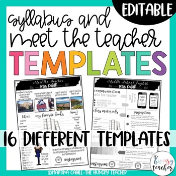 Back to School Resources: Syllabi Templates Archives - The Hungry Teacher