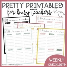 Weekly Checklists Daily Checklists Monthly Calendars Printables Digital ...