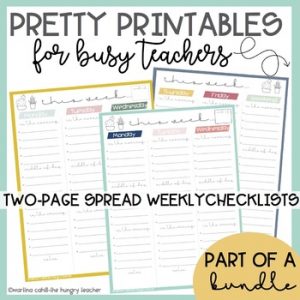 Weekly Checklists Daily Checklists Monthly Calendars Printables ...