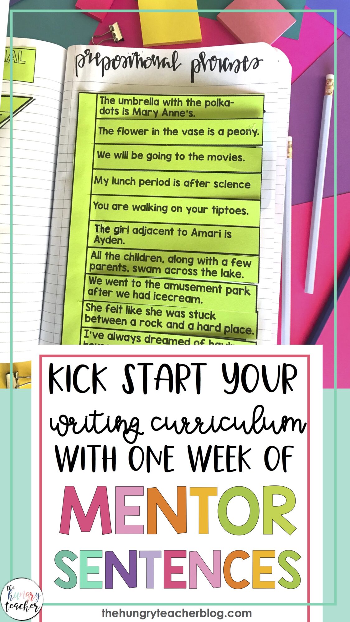 Kick Start Your Writing Curriculum with One Week of Mentor Sentences ...