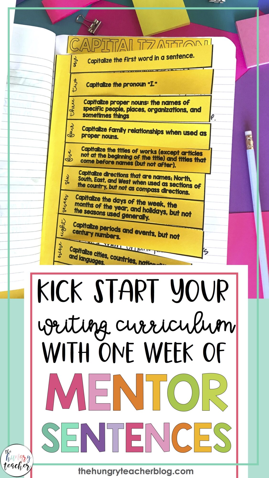 Kick Start Your Writing Curriculum with One Week of Mentor Sentences ...