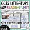 DIGITAL ONLY Reading Literature Unit for 4th 5th and 6th Grade Distance ...