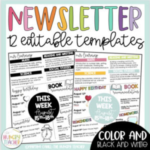 Editable Newsletter Templates Infographic Newsletters BUNDLE - The ...