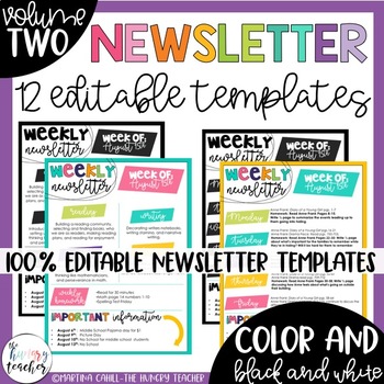 Editable Newsletter Templates Infographic Newsletters BUNDLE - The ...