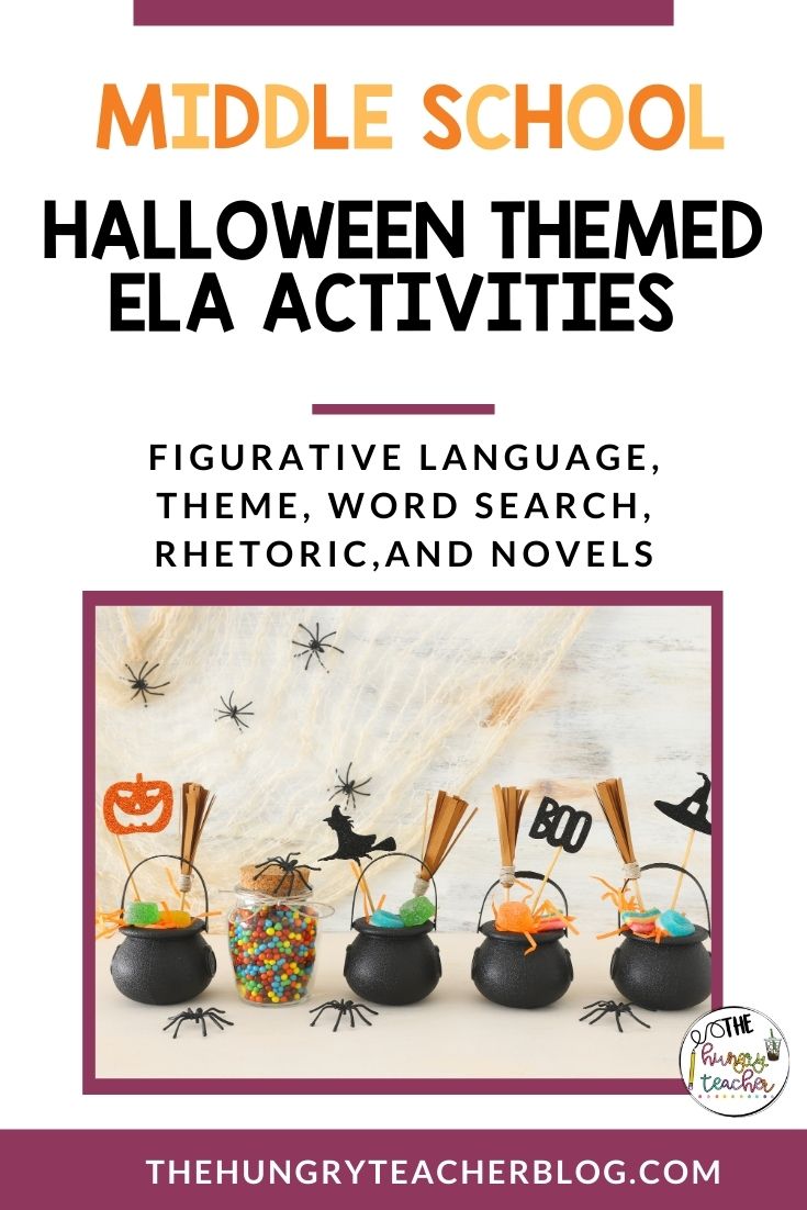 Middle School ELA Halloween Activities - The Hungry Teacher
