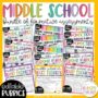 Middle School ELA Editable Rubrics and Reading and Language Exit ...