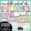 Middle School ELA Editable Rubrics and Reading and Language Exit ...