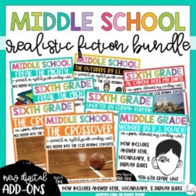 Realistic Fiction Novel Studies and Reading Units Growing Bundle for ...