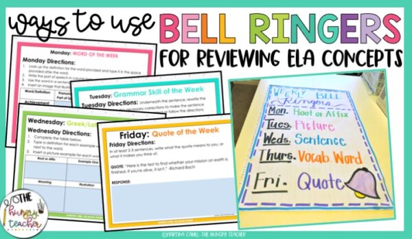 Ways to Use Bell Ringers for Review - The Hungry Teacher