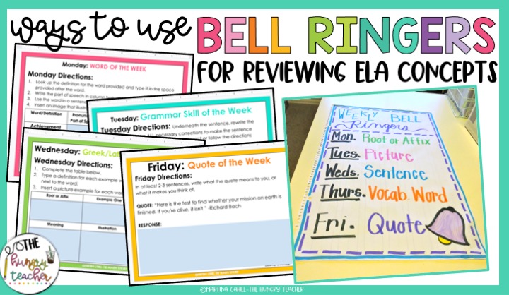 Ways to Use Bell Ringers for Review - The Hungry Teacher