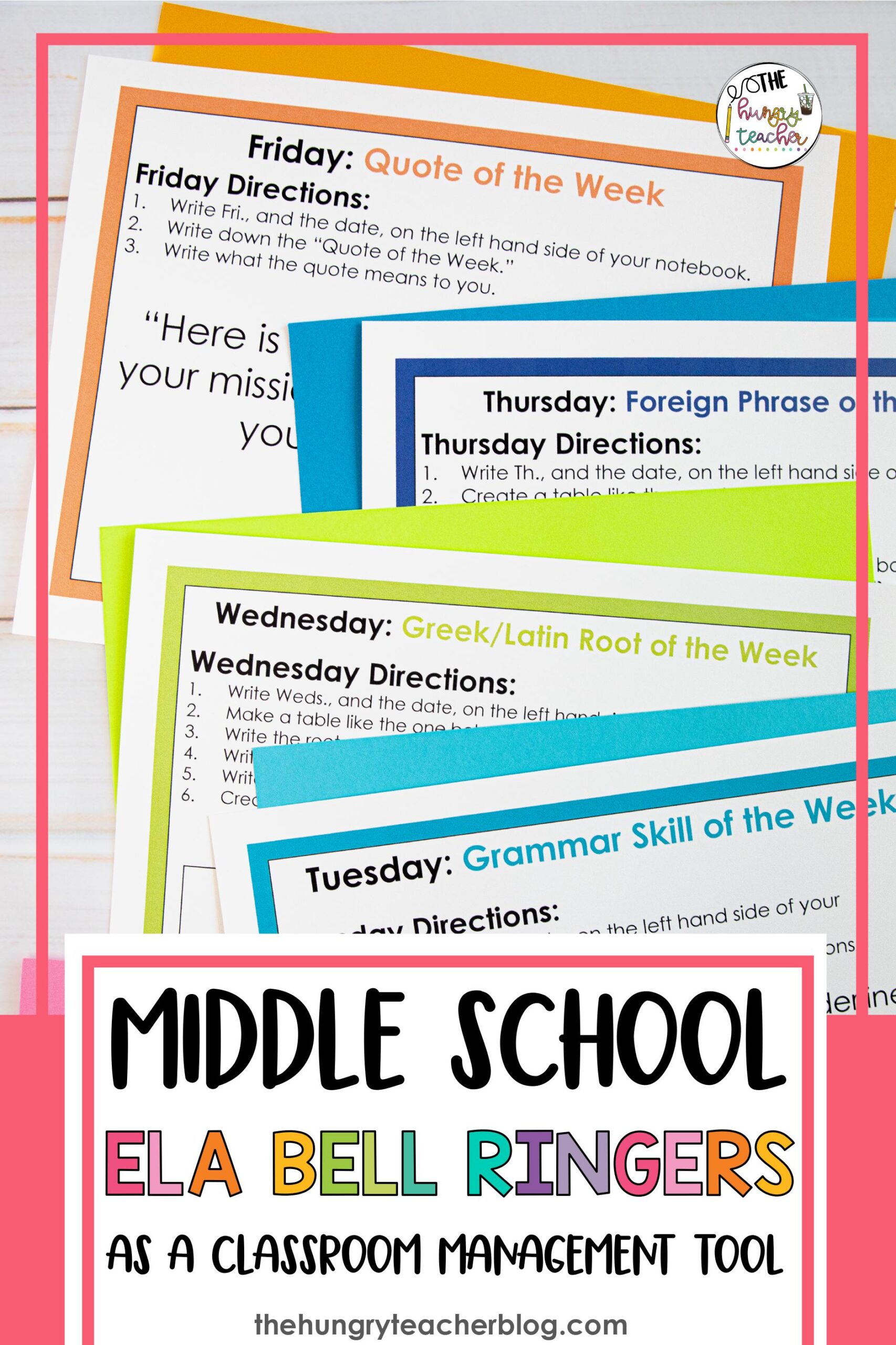 Bell Ringers as a Classroom Management Tool in Middle School ELA - The ...