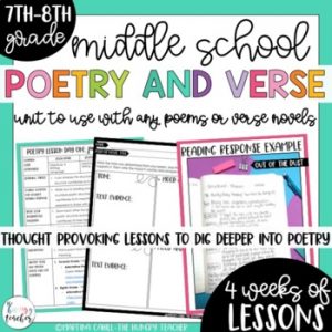 Poetry Verse Reading Unit with the The Crossover and Out of the Dust in ...