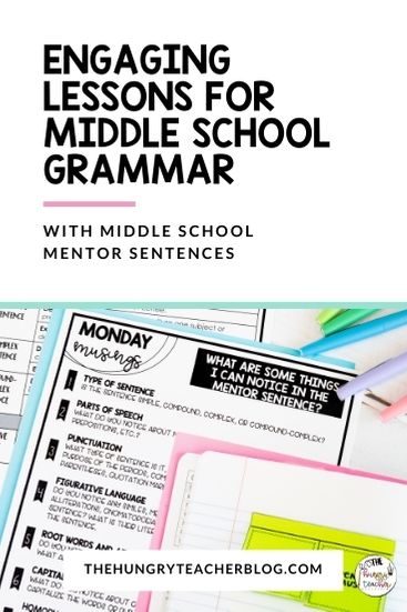 Engaging Lessons for Middle School Grammar - The Hungry Teacher
