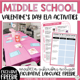 Middle School ELA Valentine's Day Activities - The Hungry Teacher