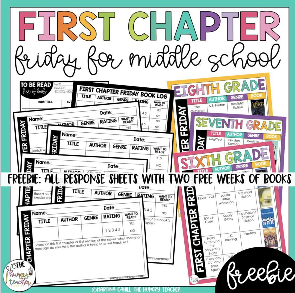 First Chapter Friday Middle School Book Recommendations and Resources ...