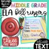 Engage and Inspire with Daily Bell Ringers in the ELA Classroom - The ...