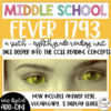 Fever 1793 | Novel Study Reading Unit | 6th | 7th | 8th | Distance ...