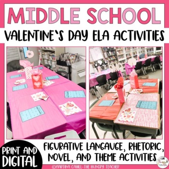 Middle School ELA Valentine's Day Activities for Rhetoric Figurative ...