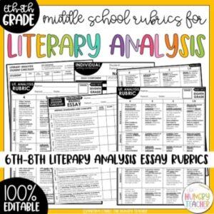 Middle School ELA Growing Bundle of Editable Writing Rubrics - The ...
