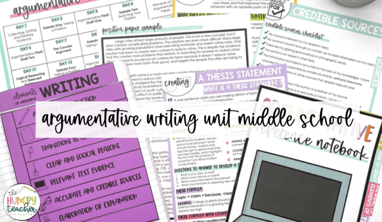 Teaching Argumentative Writing in Middle School ELA: Part One - The ...
